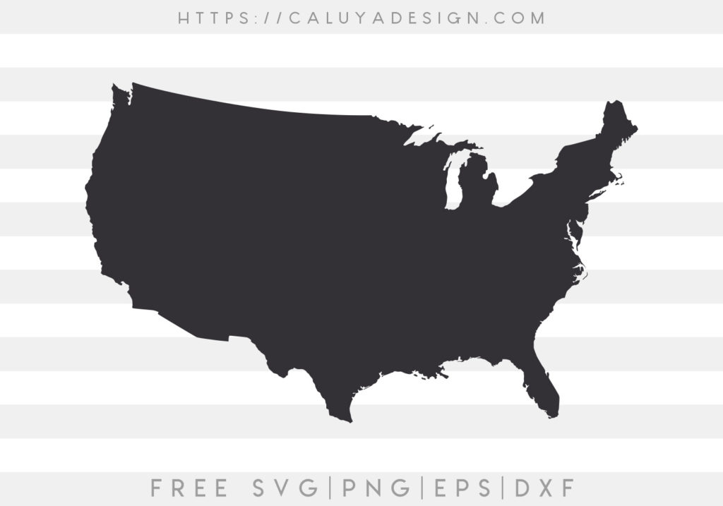 Free USA Map SVG Cut File - CALUYA DESIGN